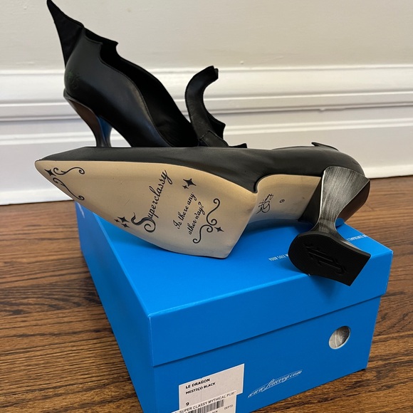 John Fluevog | Shoes | John Fluevog Black Le Dragon Sculptural Heels ...